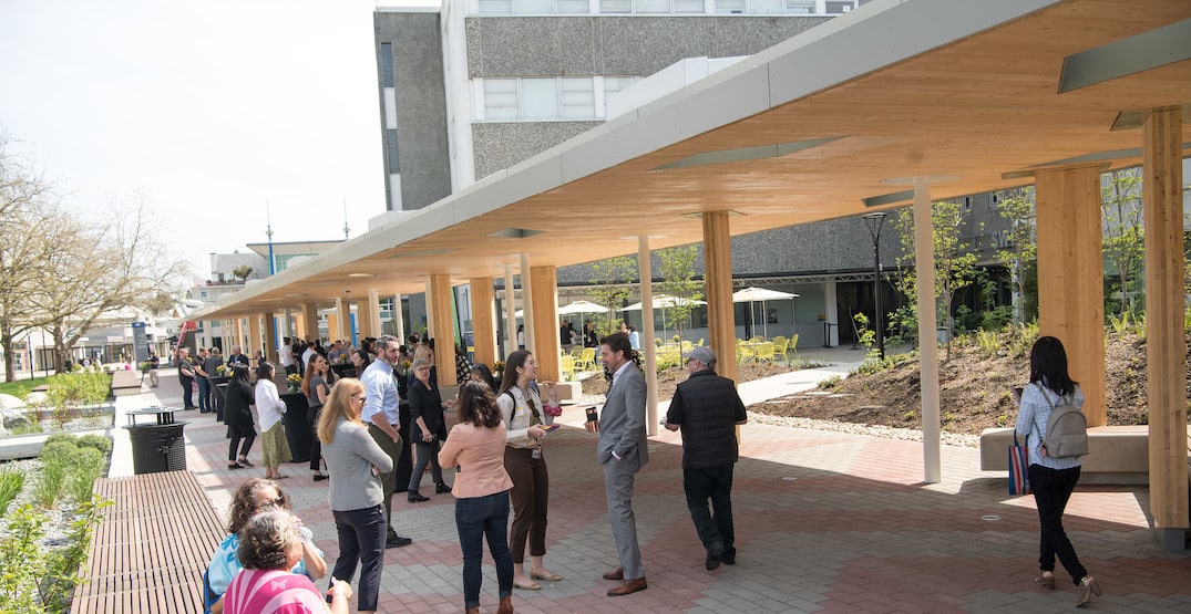 New covered public plaza opens at BCIT Burnaby campus - Beedie